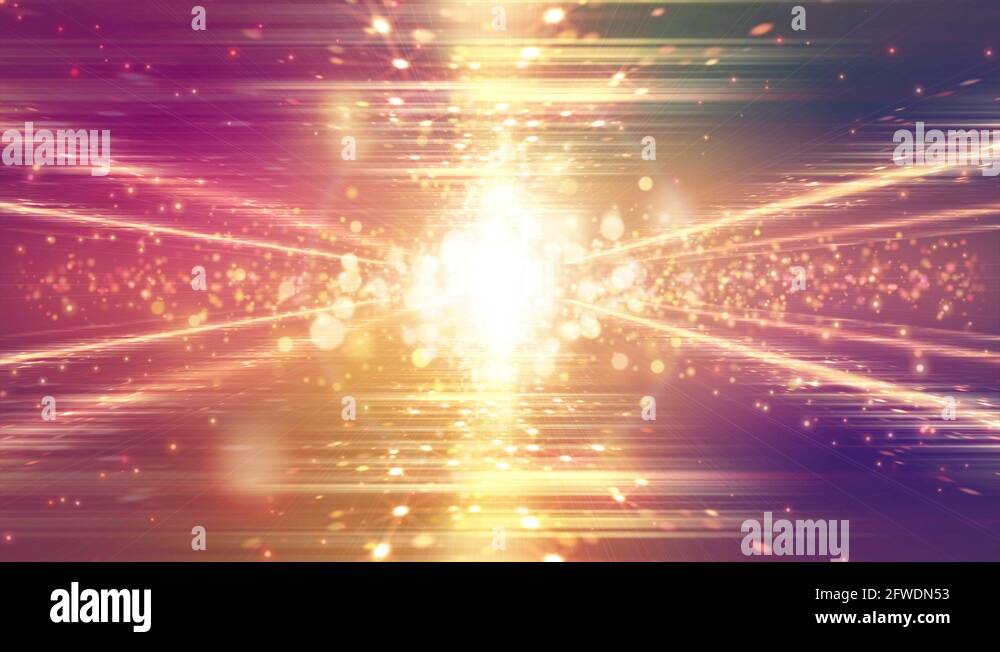 Abstract animation background shining light rays waves particles bokeh ...