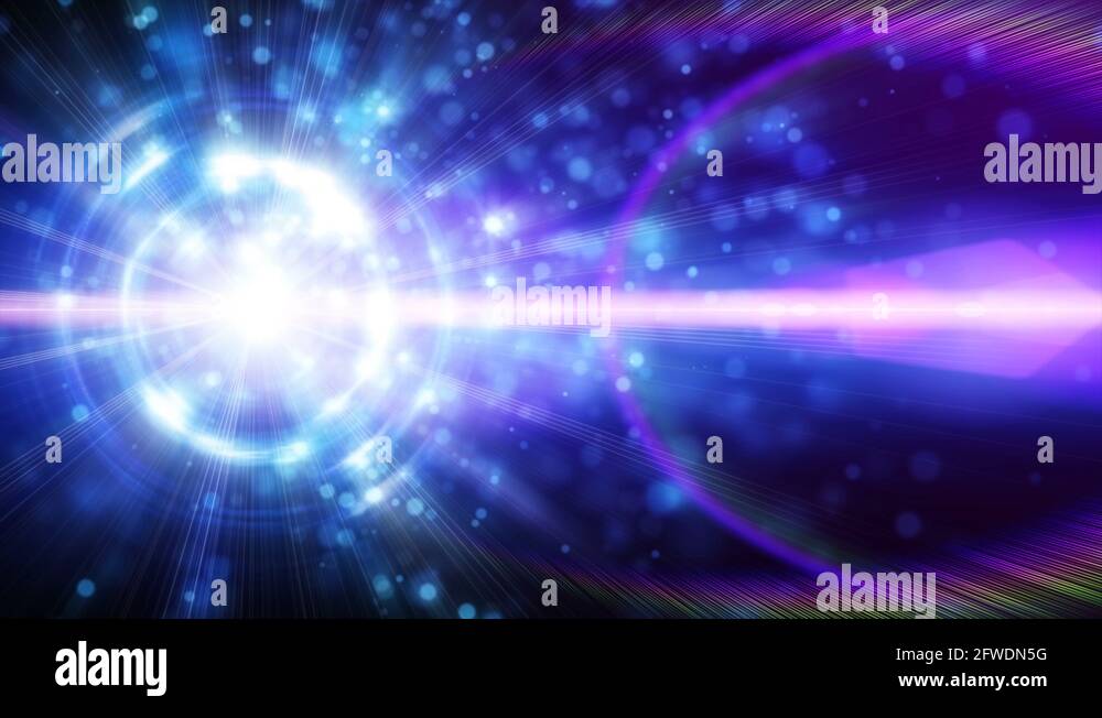 Abstract animation background shining light rays waves particles bokeh ...
