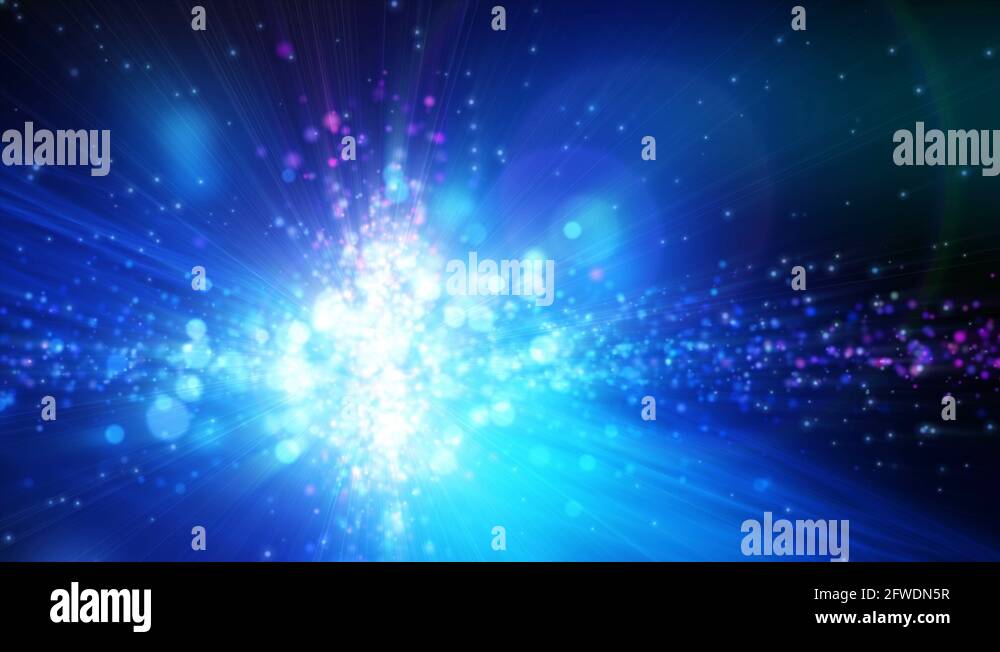 Abstract animation background shining light rays waves particles bokeh ...