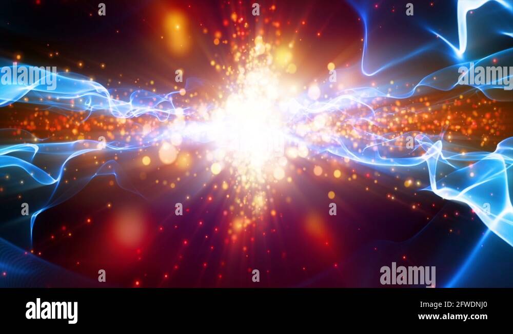 Abstract animation background shiny stars particles light rays waves ...