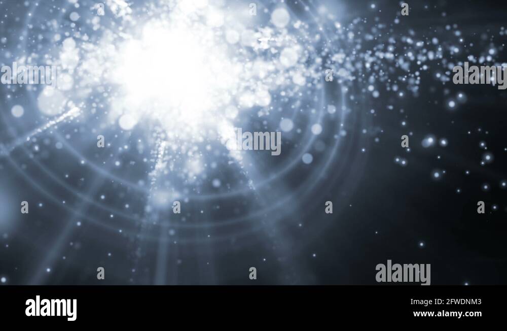 Abstract animation background shiny stars particles light rays waves ...