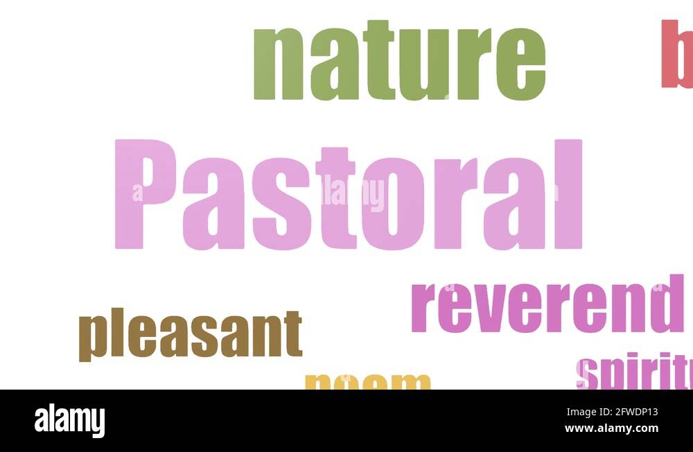 Pastoral Wordcloud Animated On White Background Stock Video Footage - Alamy