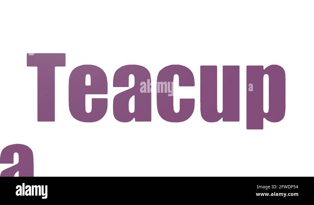 Teacup Word Cloud Animated Isolated On White Stock Video Footage - Alamy