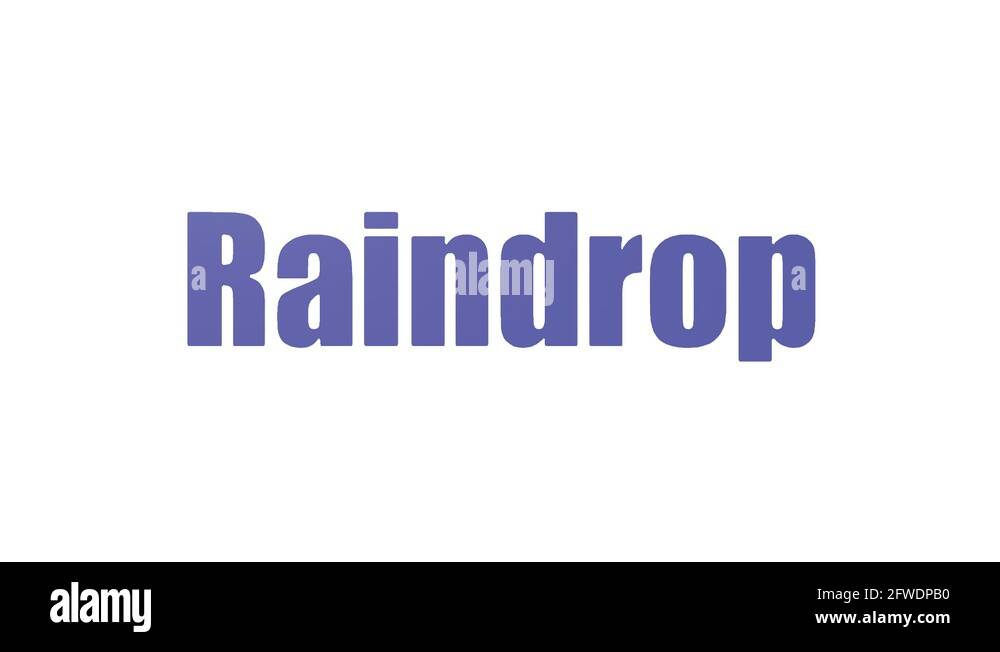 Raindrop Animated Word Cloud Isolated Stock Video Footage - Alamy