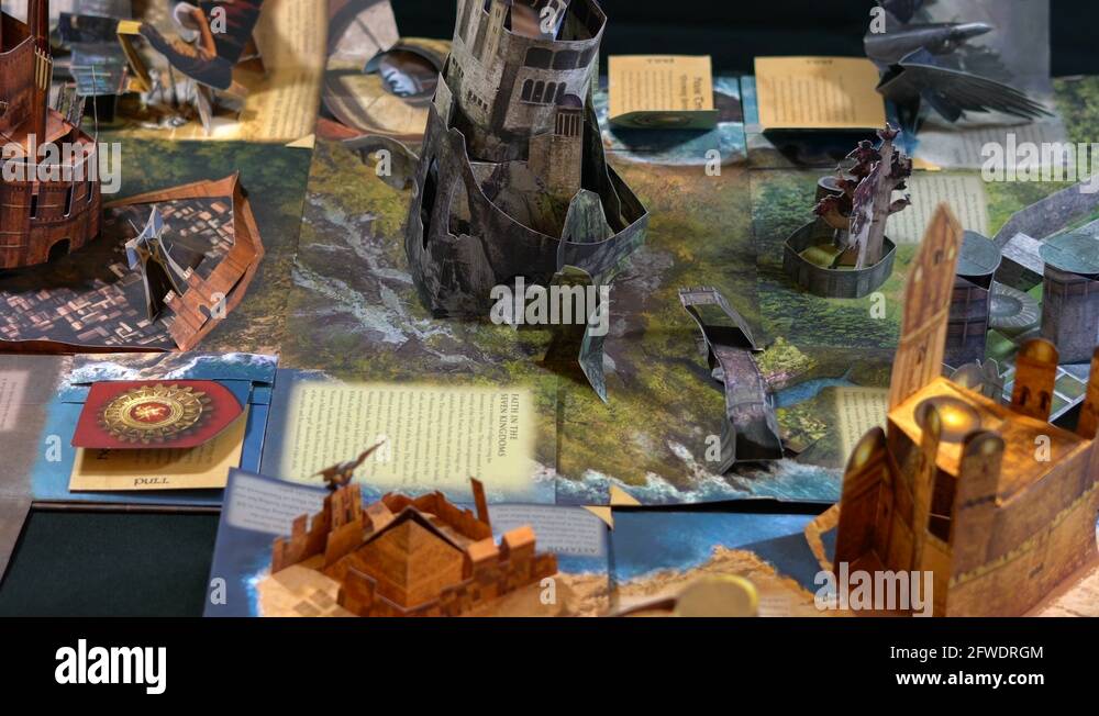 HBO authorized pop up map of Game of Thrones, Westeros, handheld detail ...