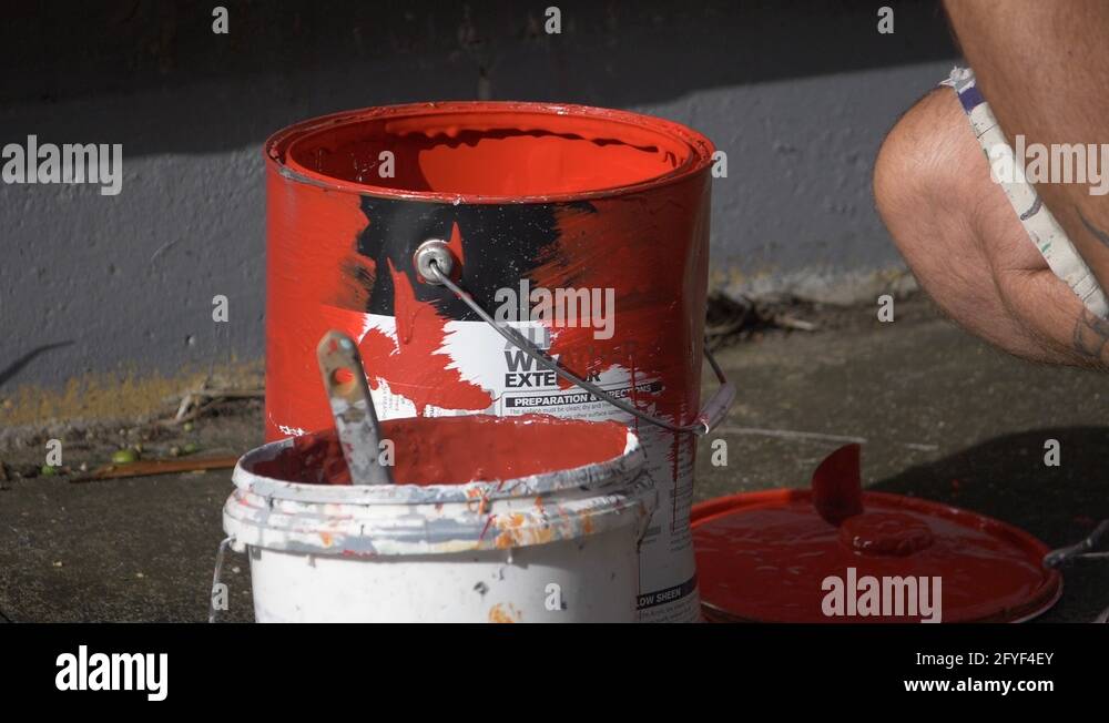 Paint tin and brush Stock Videos & Footage - HD and 4K Video Clips - Alamy