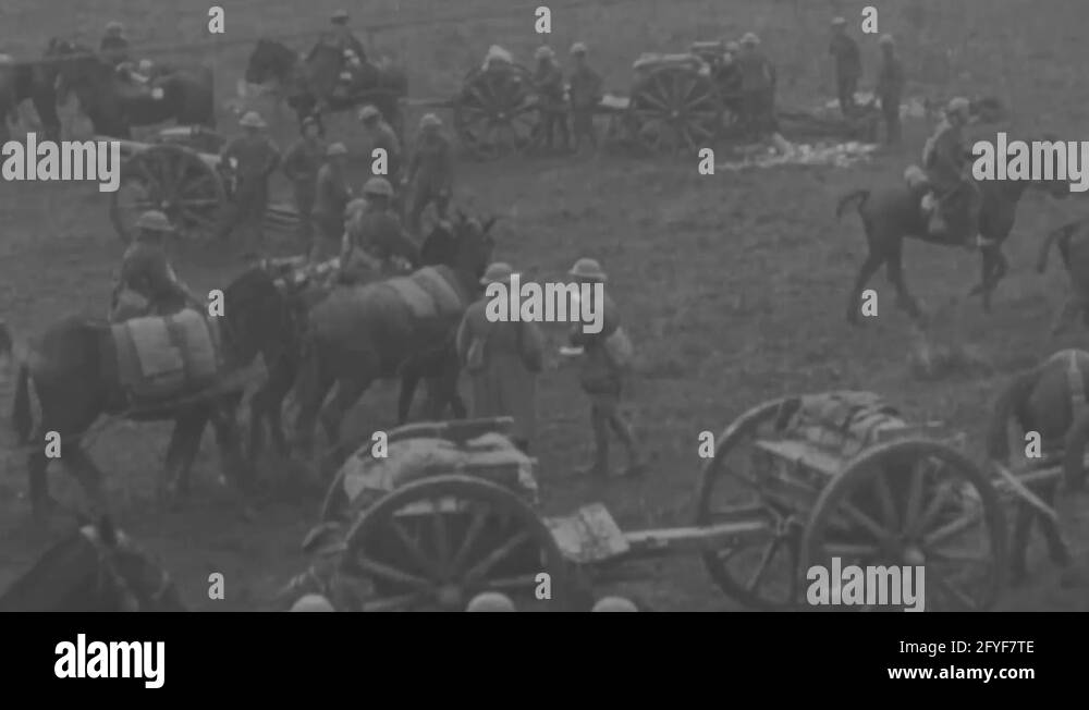 Scene of war in battle field - 1918 Stock Video Footage - Alamy