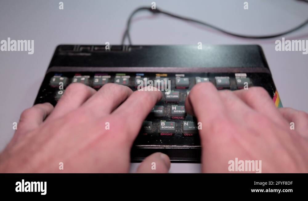 Vintage game console - spectrum 80s Stock Video Footage - Alamy