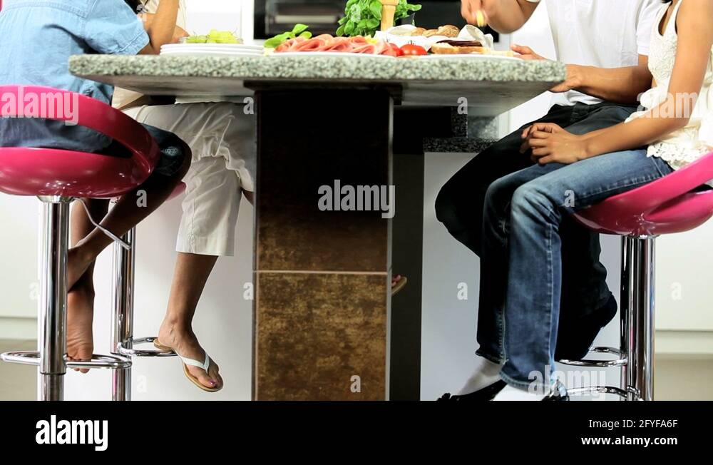 Young Asian Family Making Healthy Lunch Together Stock Video Footage ...