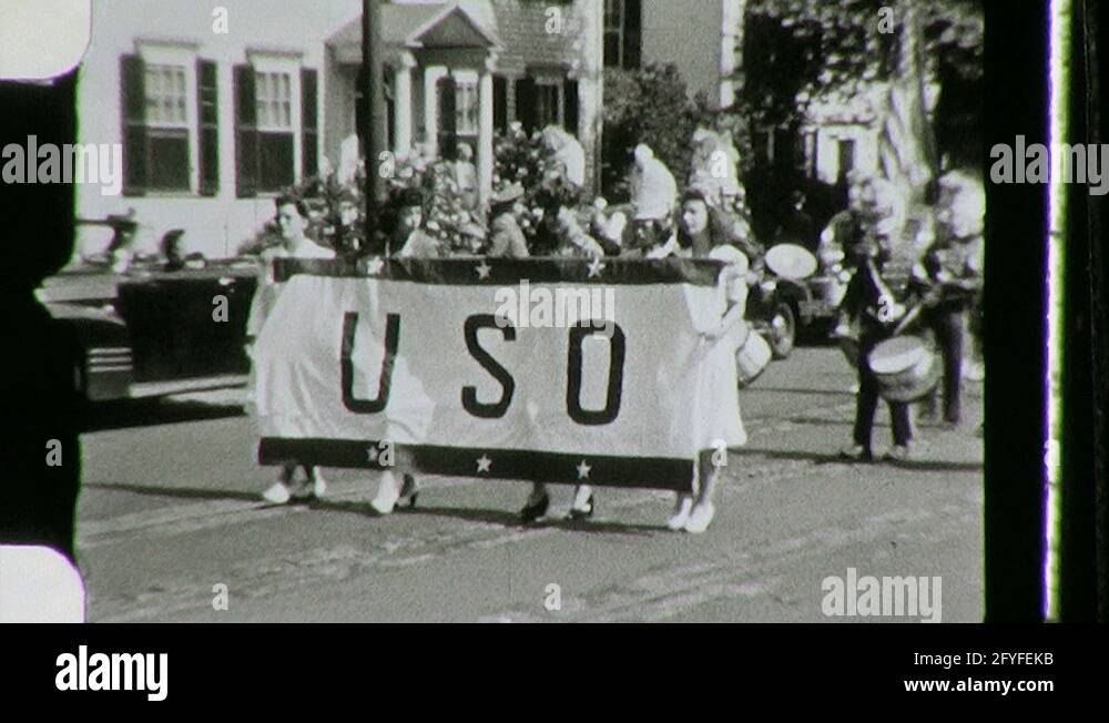 Women USO Girls Parade WW2 WORLD WAR TWO 2nd 1943 Vintage Film Home ...
