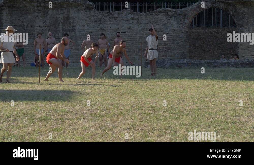 Ancient Rome Pentathlon Foot Race Slow Motion Stock Video Footage - Alamy