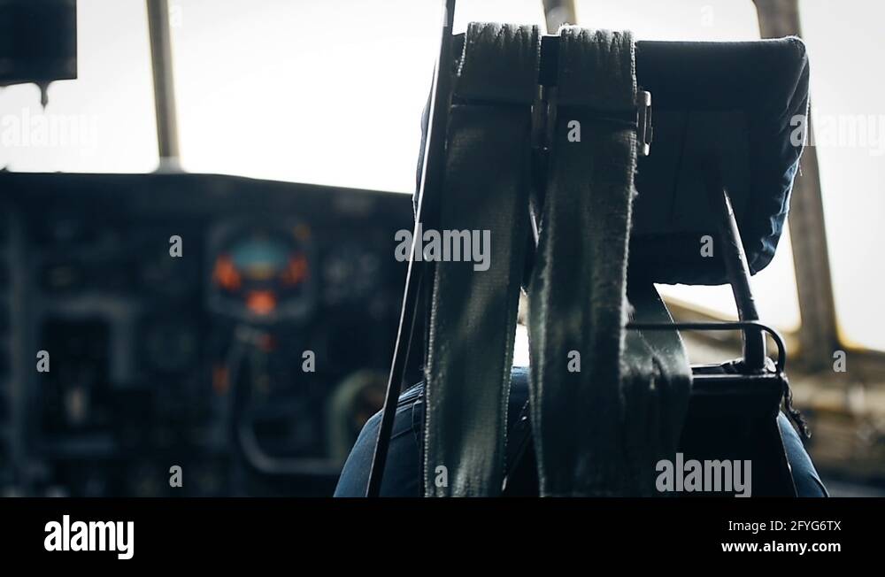 Inside the cockpit of a military airplane Stock Video Footage - Alamy
