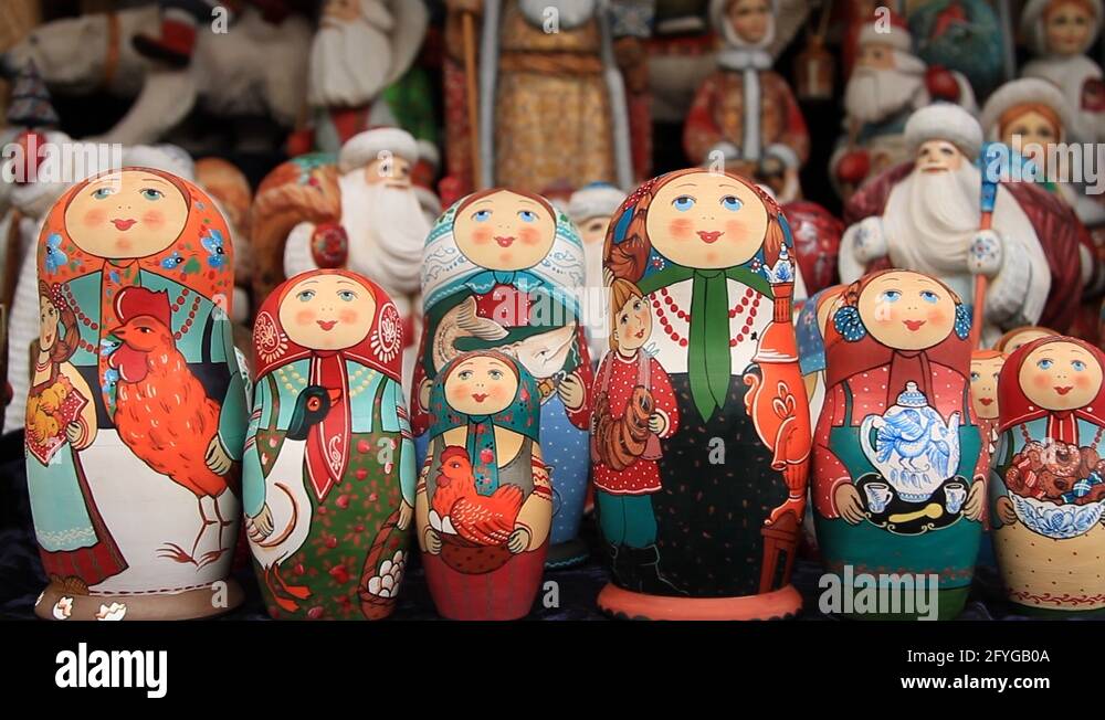 Russian wooden dolls Stock Videos & Footage - HD and 4K Video Clips - Alamy