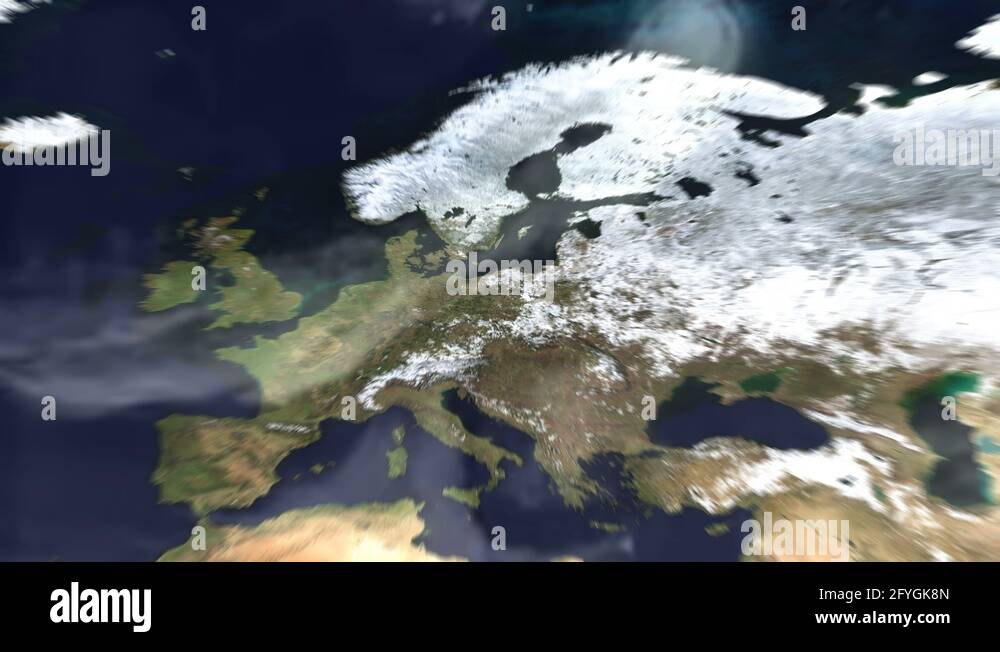 Map of Europe Seasons Changing Time-lapse Stock Video Footage - Alamy