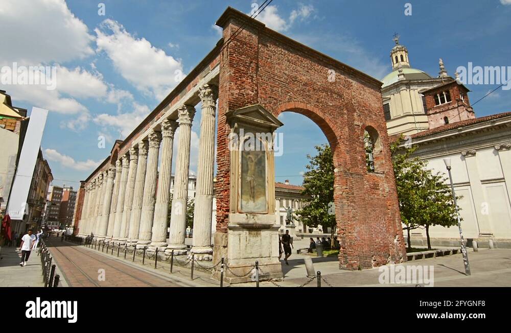 Italy milan roman columns Stock Videos & Footage - HD and 4K Video ...