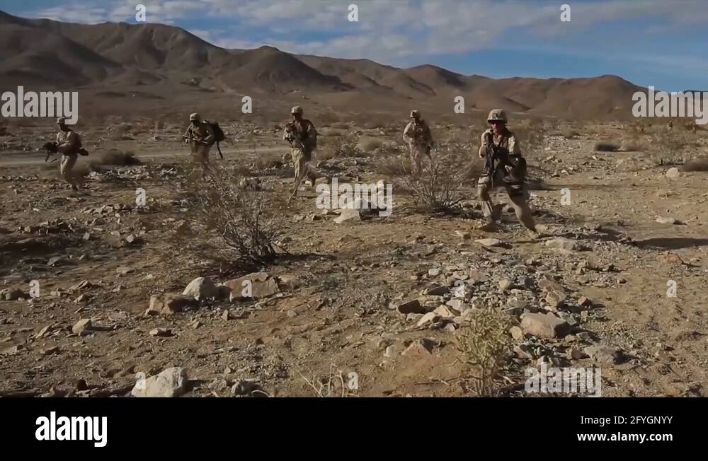 Marine field test equipment from Marine Corps War Fighting Lab during ...