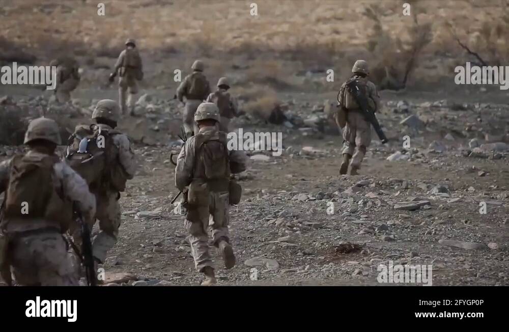 Marine field test equipment from Marine Corps War Fighting Lab during ...