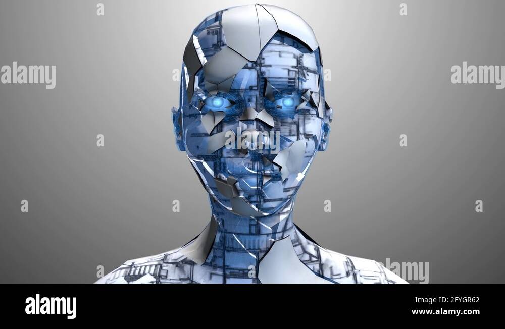 Robotic Artificial intelligence AI deep learning computer program ...