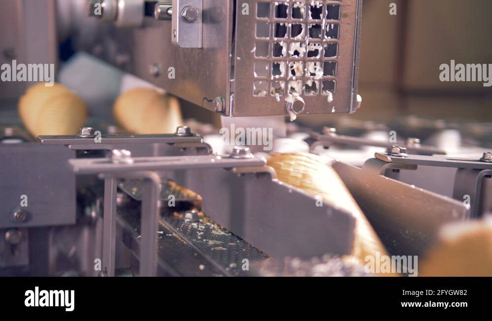 Ice-cream packaging line in a food factory Stock Video Footage - Alamy