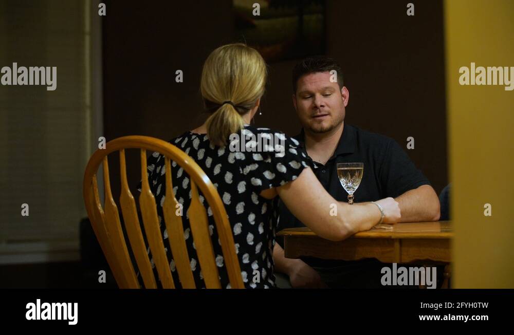 A drunk man tries to defending his drinking to his wife which causes a ...