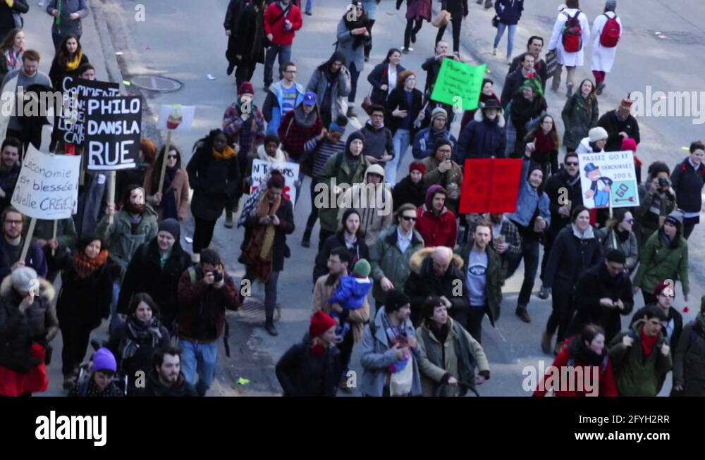 Protesters walk during rally Stock Videos & Footage - HD and 4K Video ...