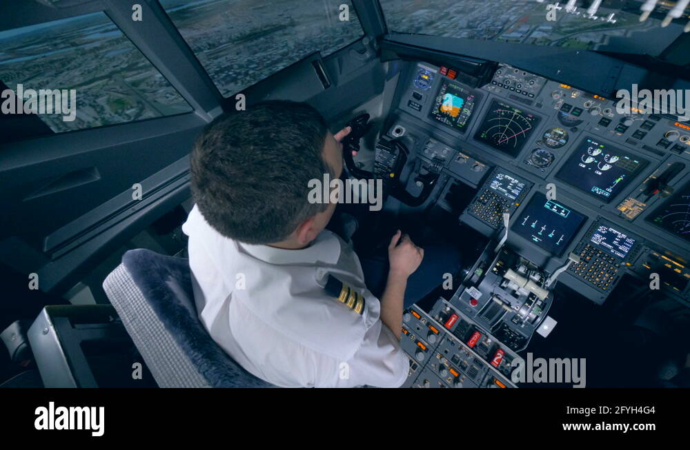 Flight simulator airline pilot simulator Stock Videos & Footage - HD ...