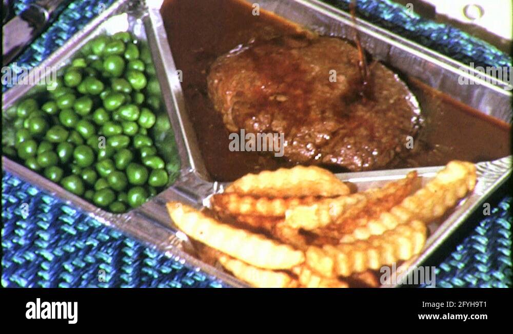 1960s Retro TV Frozen DINNER MEAL Frozen Fast Food Vintage Old Film ...