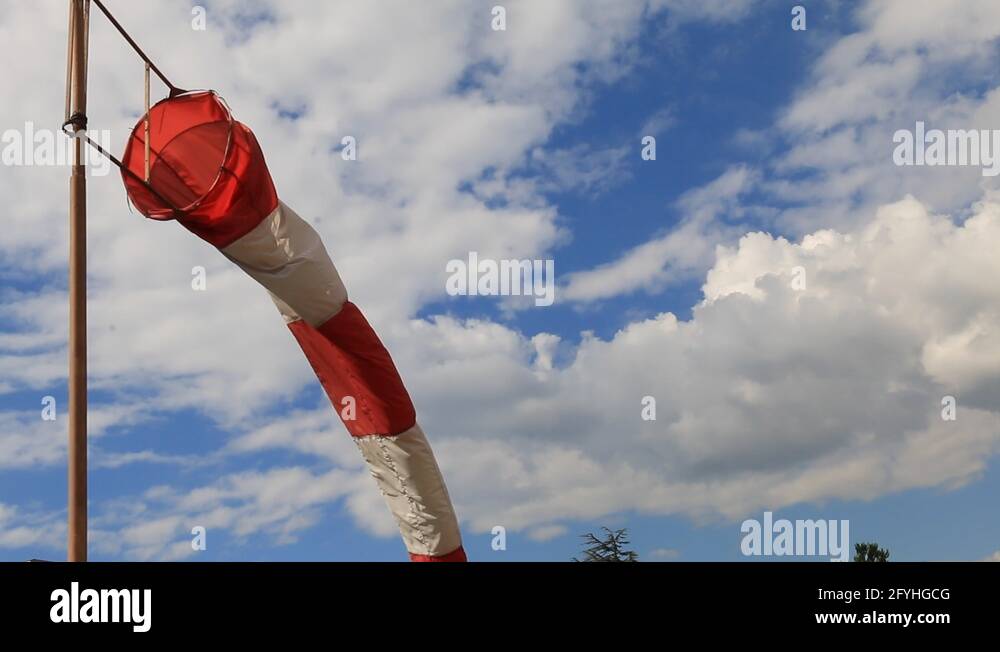 Wind indicator in airport showing direction of the wind Stock Video ...