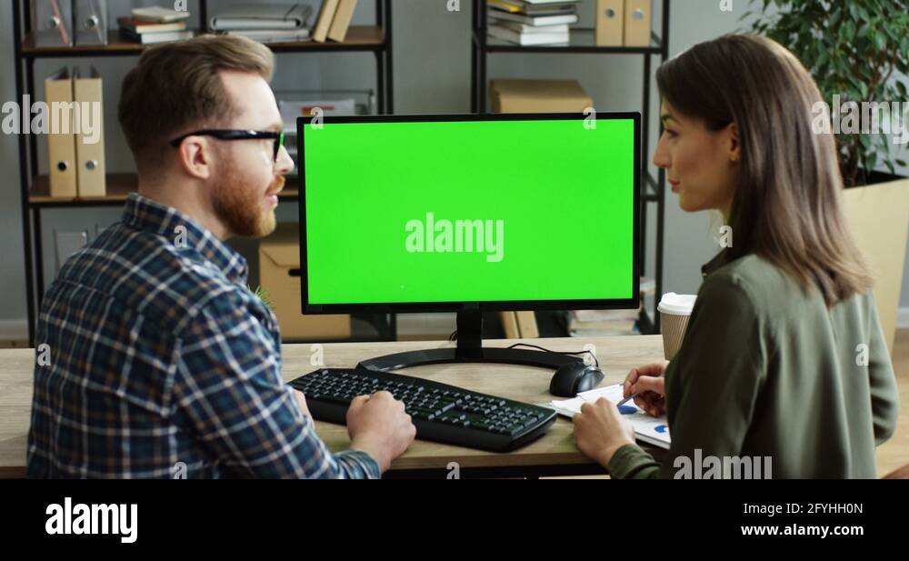 Working at computer rear view Stock Videos & Footage - HD and 4K Video ...