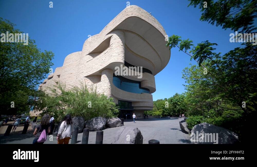 Ultra wide steadicam dolly slide to the left of the front of the ...