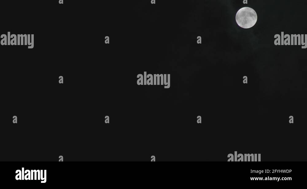 TIMELAPSE: Full Moon Is Going Down From The Right Upper Corner To The ...