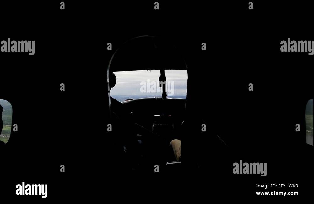 Seaplane cockpit and control panels Stock Video Footage - Alamy
