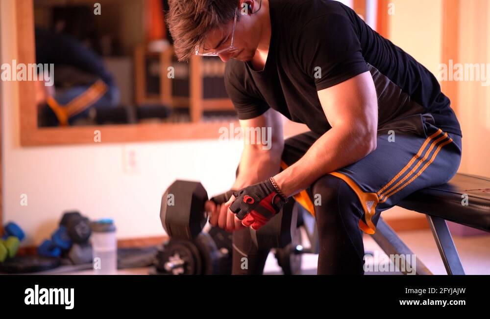 Handsome bodybuilder sitting on bench Stock Videos & Footage - HD and ...