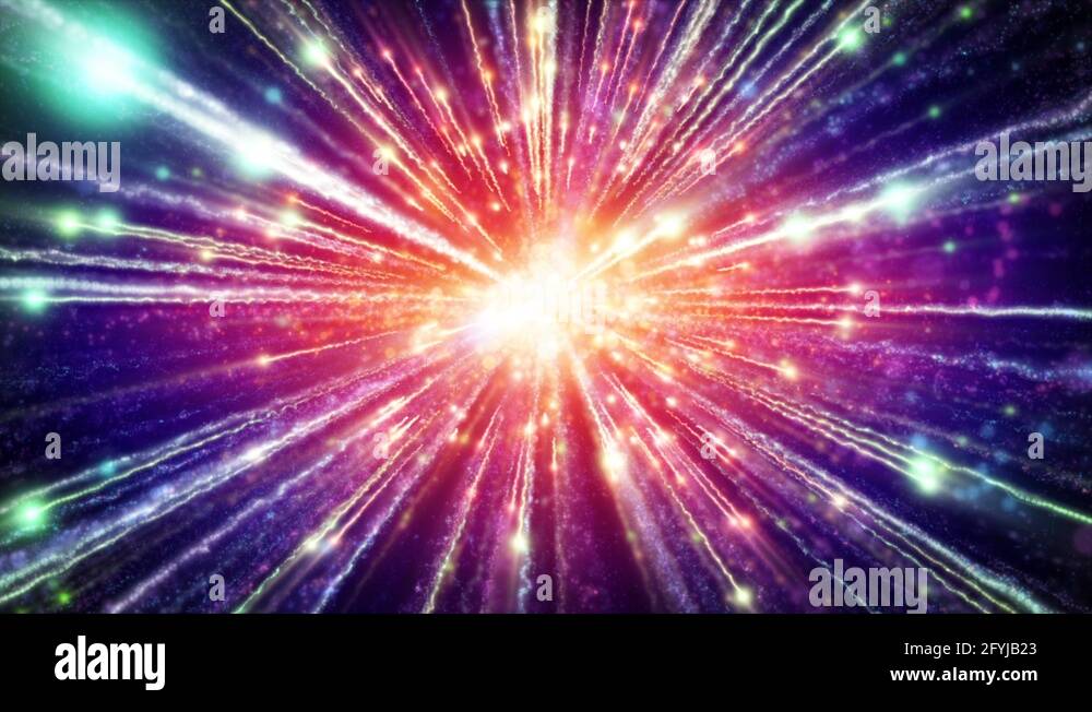 Abstract animation background shiny stars particles trails light rays ...