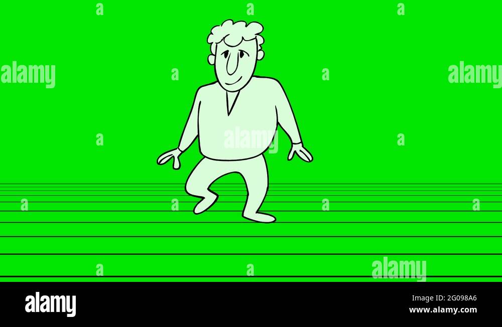 MAN WALKING,Loop cycle of a walking character on endless background ...