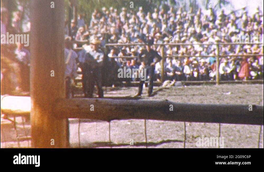 Cowboy Rides Bucking Bronco Horse Rider Rodeo 1950s Vintage Film Home ...