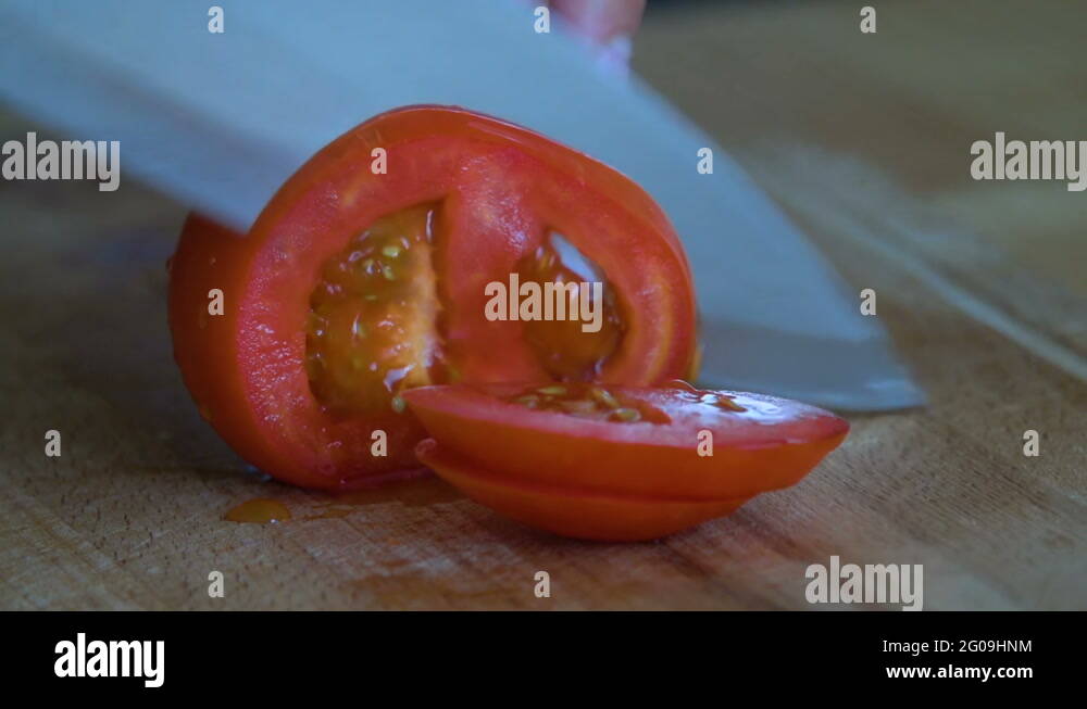 Tomato slice sliced half tomatoes Stock Videos & Footage - HD and 4K ...