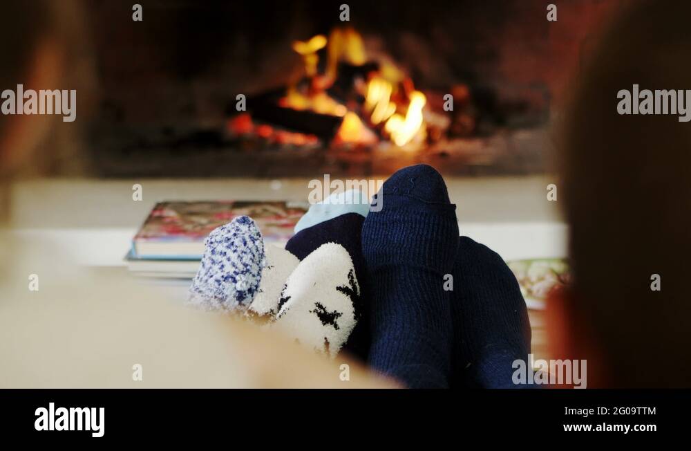 Family feet warming by the fire Stock Videos & Footage - HD and 4K ...