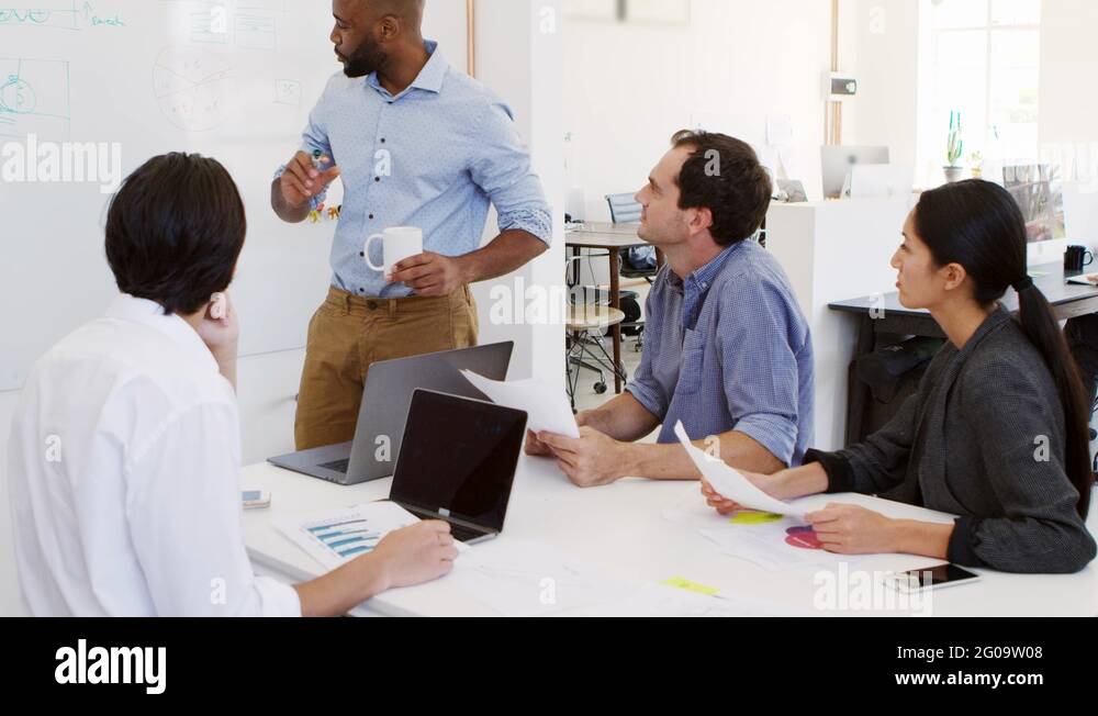 Man using whiteboard in meeting Stock Videos & Footage - HD and 4K ...