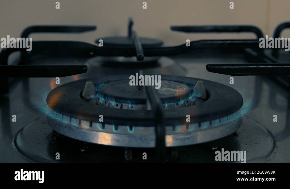 Cinemagraph of gas burning from a kitchen gas stove Stock Video Footage ...