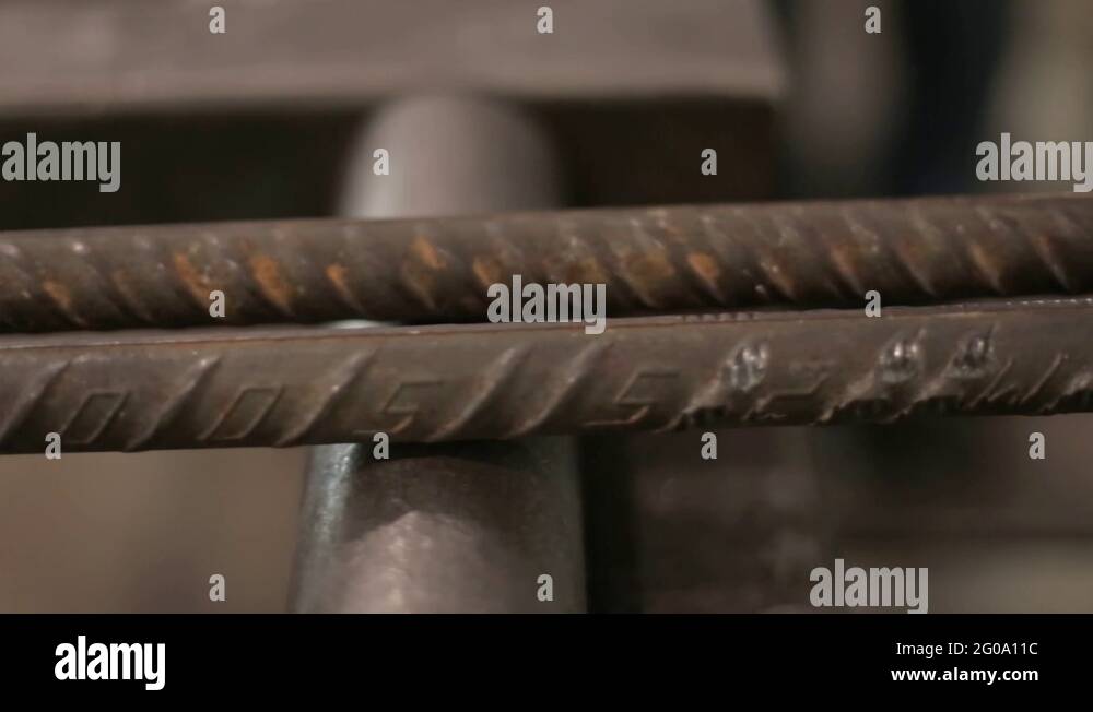 Two Rusty Steel Bars - Slider - Left To Right Stock Video Footage - Alamy