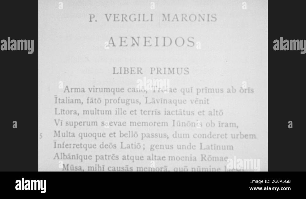 1950s: First page of The Aeneid in Latin. Teacher talks while placing ...