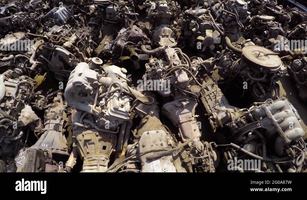 Pile of scrap metal engines and car parts Stock Videos & Footage - HD ...