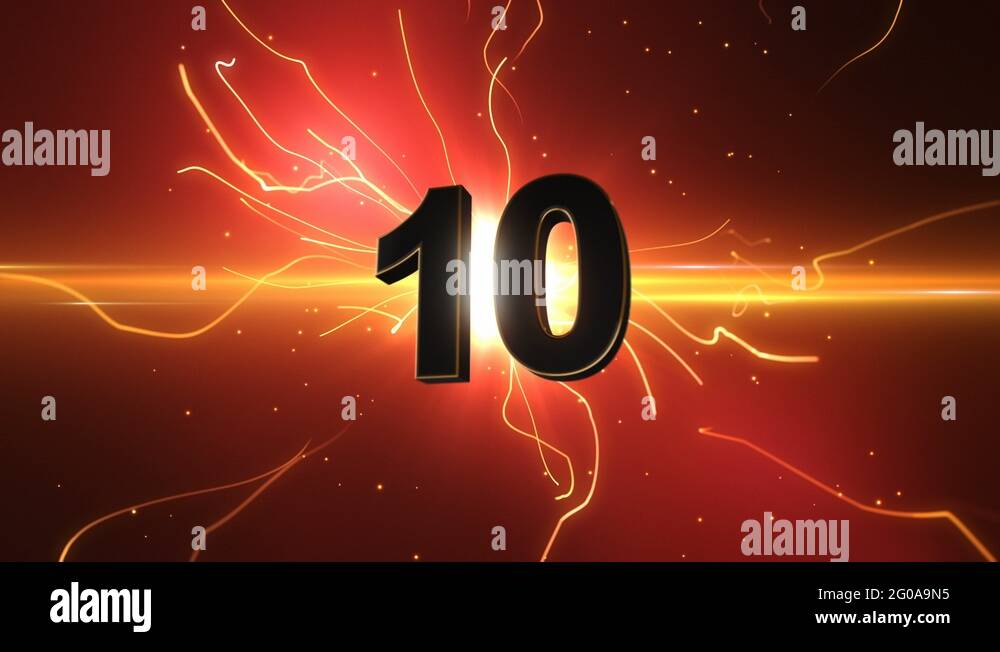 Epic Electric Energetic Top 10 Countdown 3D Numbers Red Golden Stock ... Epic Electric Energetic Top 10 Countdown 3D Numbers Red Golden Stock ...