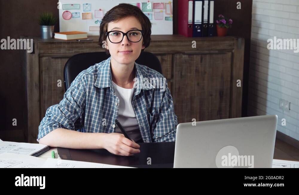 Portrait female graphic designer Stock Videos & Footage - HD and 4K ...