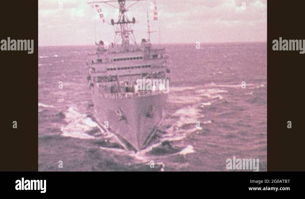 1970s: UNITED STATES: side profile of USNS Matthew Perry (T-AKE-9) at ...