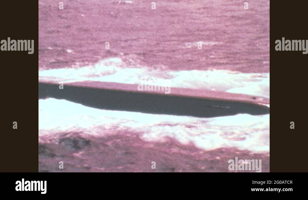 1970s: UNITED STATES: Overhead view of USS Whale (SSN-638) submarine at ...