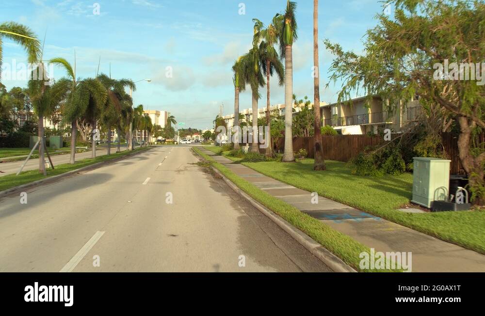 Ground motion footage townhomes gates destroyed by Hurricane Irma Stock ...
