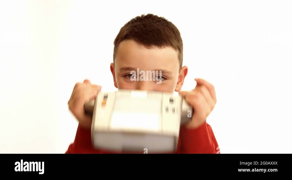 Retro VR from the 1980's compared to 360 video today Stock Video ...