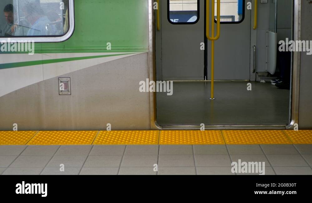 4K Subway Train Doors Opening, Slow Motion, Metro Underground Urban ...